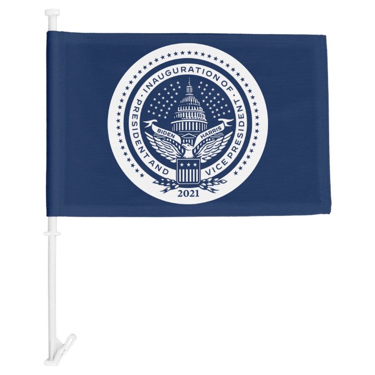 Biden Harris President Inaugural Logo Inauguration Car Flag | Zazzle