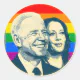 Biden Harris Rainbow Pride Classic Round Sticker | Zazzle