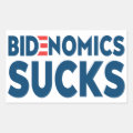 Bidenomics Sucks Rectangular Sticker | Zazzle