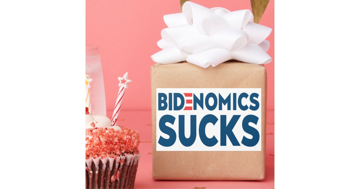 Bidenomics Sucks Rectangular Sticker | Zazzle