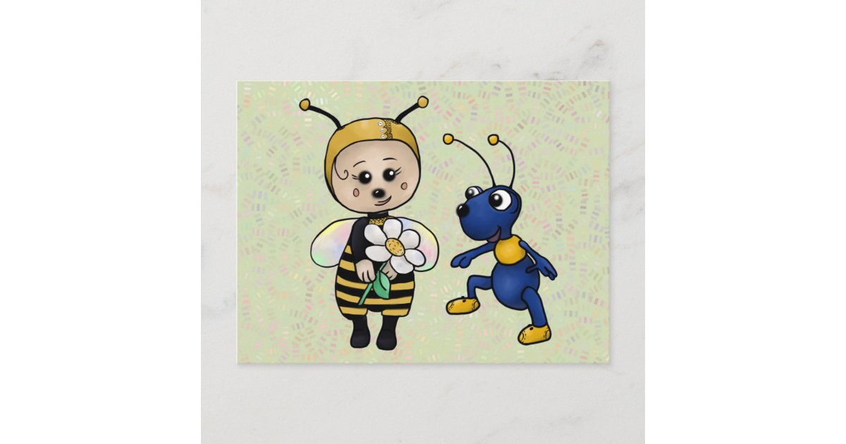 Biene und Ameise Postcard | Zazzle