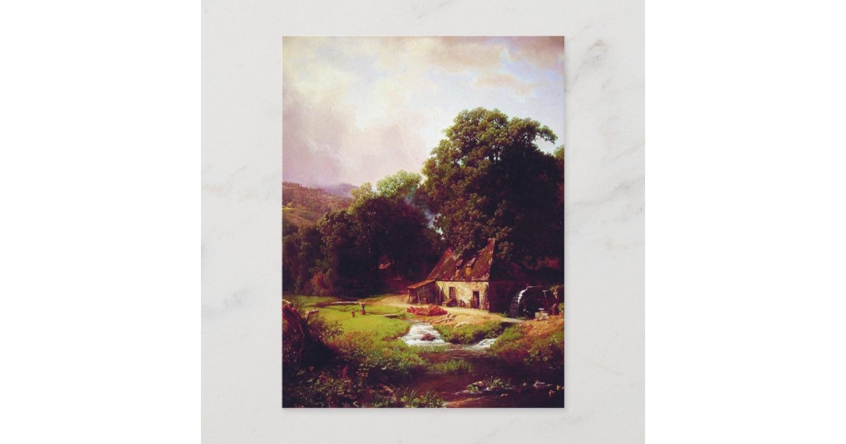 Bierstadt Albert The Old Mill Postcard | Zazzle