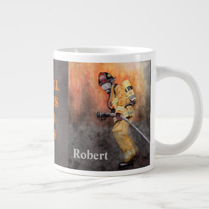 Big 20 oz Coffee Cup Custom Firefighter Mug Cup | Zazzle.com