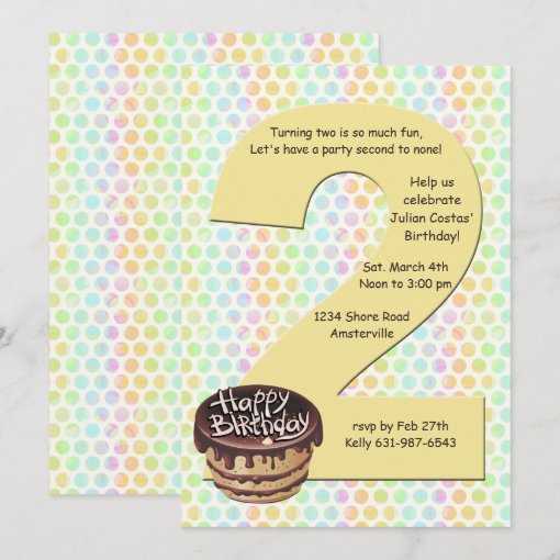 Big 2 Birthday Party Invitation | Zazzle