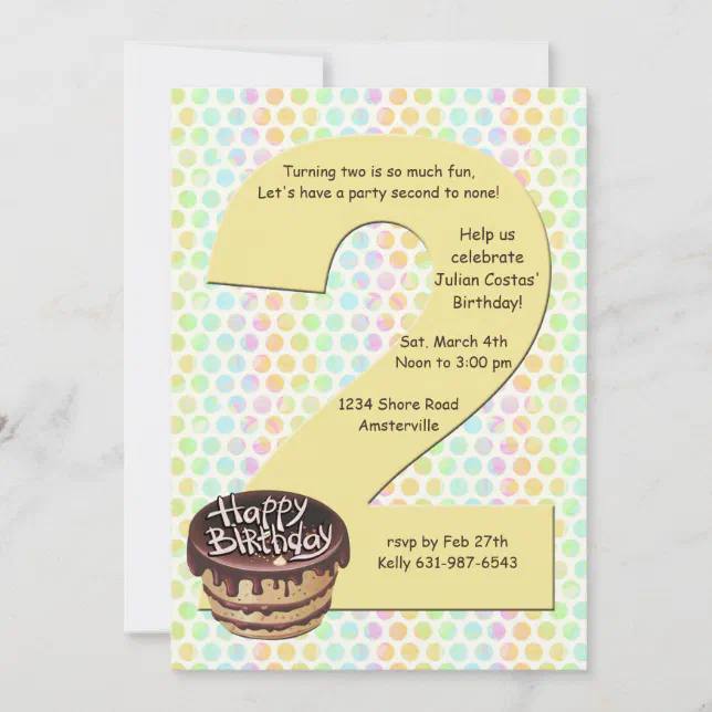 Big 2 Birthday Party Invitation | Zazzle