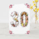 Big 30th Birthday Photo Collage Pink Flower White Card | Zazzle