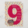 Big 9 Birthday Party Invitation | Zazzle