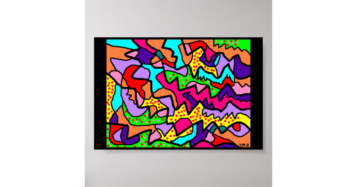 Big art picture many colors poster | Zazzle