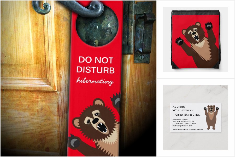 Let Sleeping Bears Lie - Do Not Disturb - Antique Images