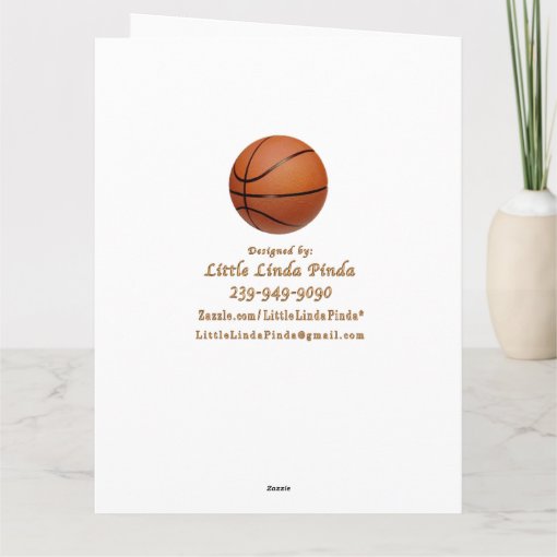 BIG Basketball Coach Cards with ALL Players NAMES | Zazzle