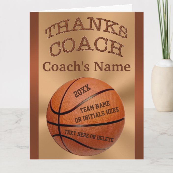 BIG Basketball Coach Cards with ALL Players NAMES | Zazzle.com