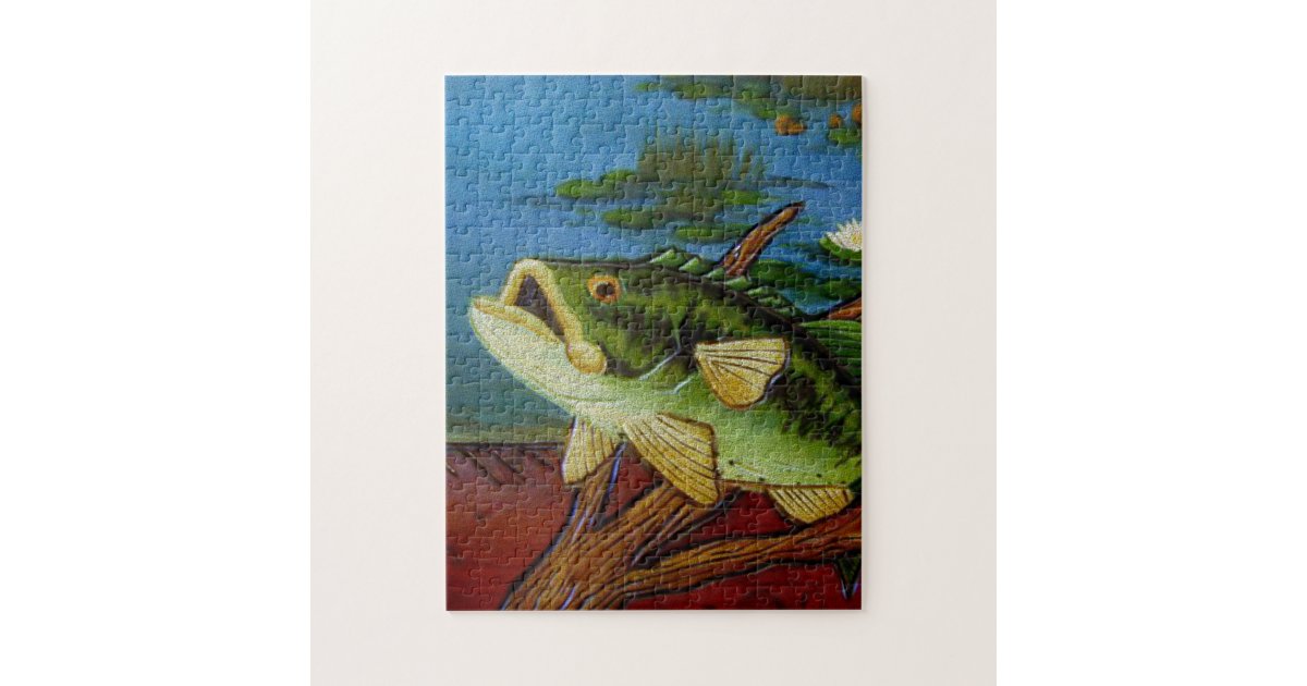 Big Bass Jigsaw Puzzle | Zazzle