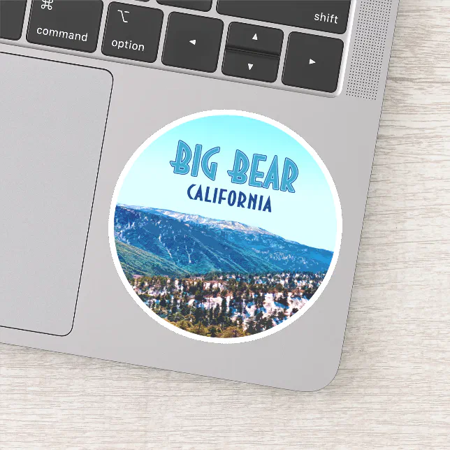 Big Bear California Mountains Vintage Sticker | Zazzle