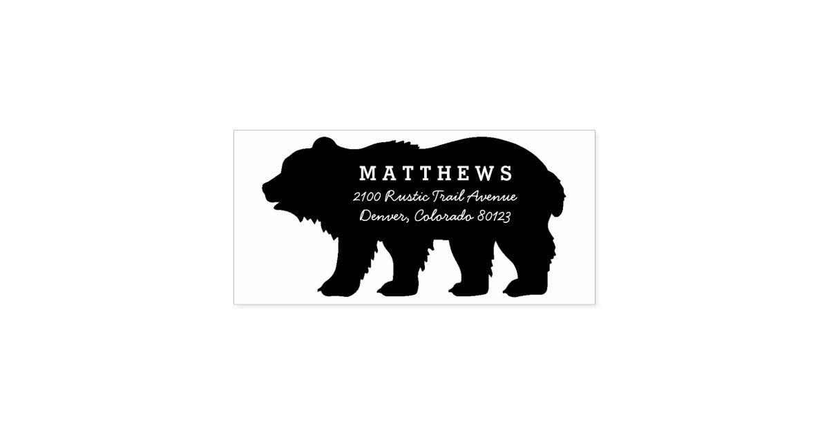 Big Bear Rubber Stamp | Zazzle