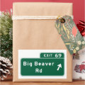 Big Beaver Road, Road Sign, Michigan, USA Rectangular Sticker | Zazzle