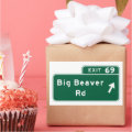 Big Beaver Road, Road Sign, Michigan, USA Rectangular Sticker | Zazzle
