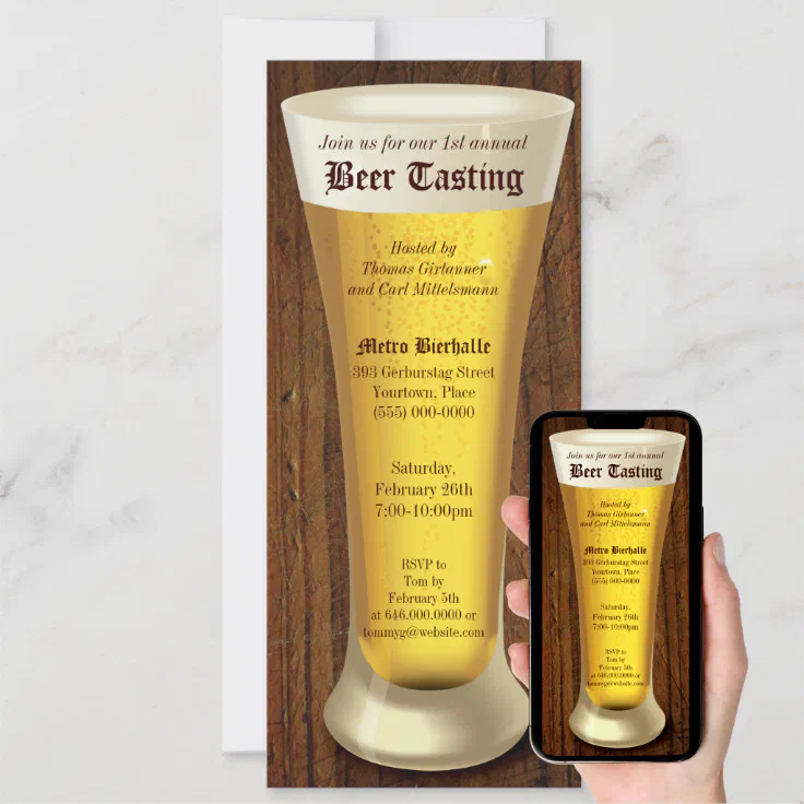 Big Beer Tasting Party Invitation | Zazzle