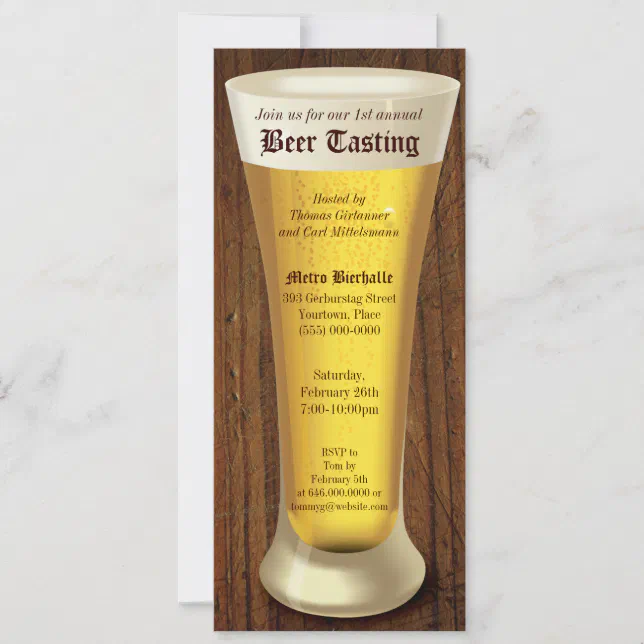 Big Beer Tasting Party Invitation | Zazzle
