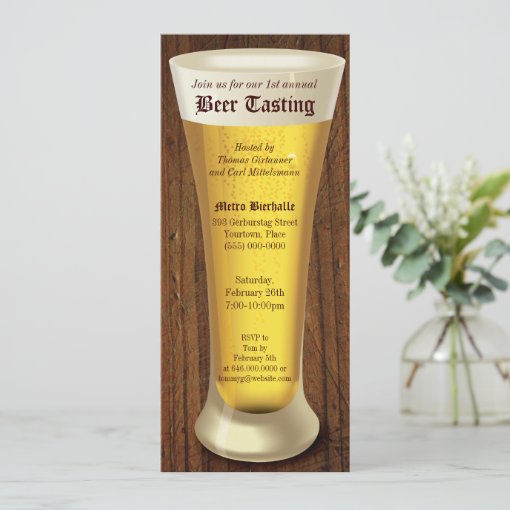 Big Beer Tasting Party Invitation | Zazzle