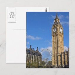 Big Ben and the London Eye Postcard | Zazzle