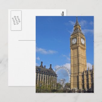 Big Ben and the London Eye Postcard | Zazzle
