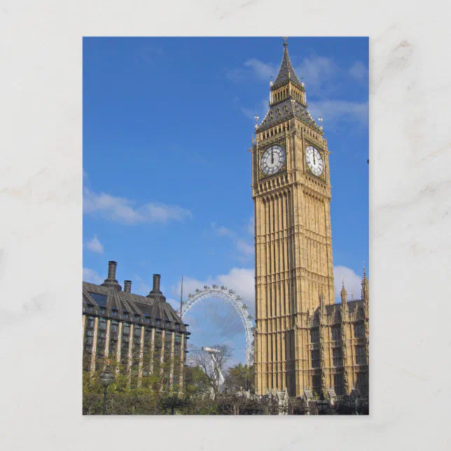 Big Ben and the London Eye Postcard | Zazzle