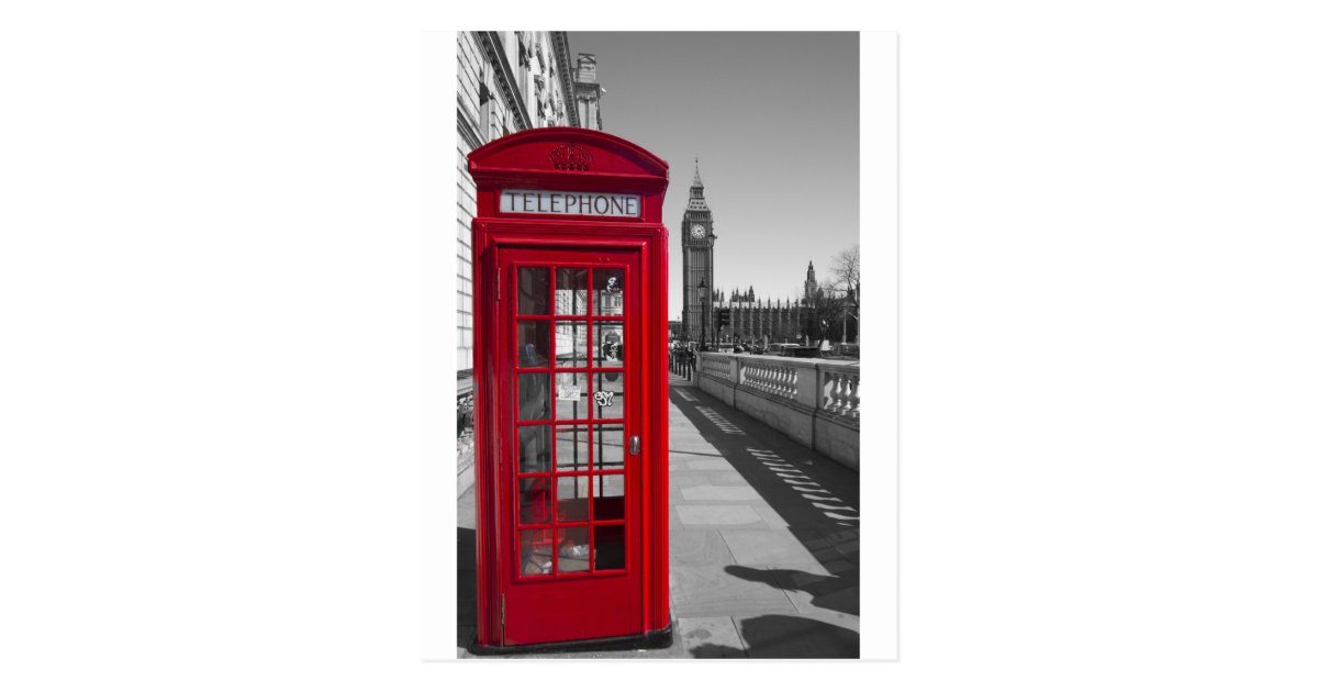 Big Ben Red Telephone box Postcard | Zazzle.com