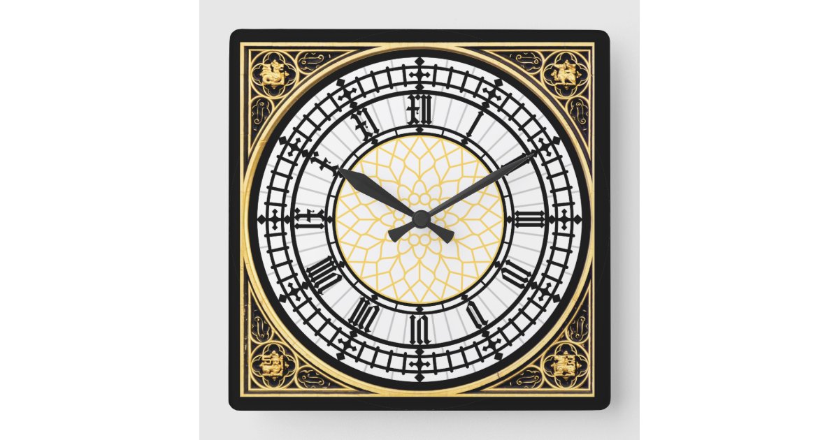 Big Ben Square Wall Clock | Zazzle
