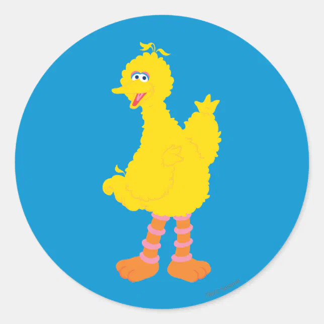 Big Bird Graphic Classic Round Sticker | Zazzle