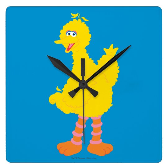 Big Bird Graphic Square Wall Clock | Zazzle.com