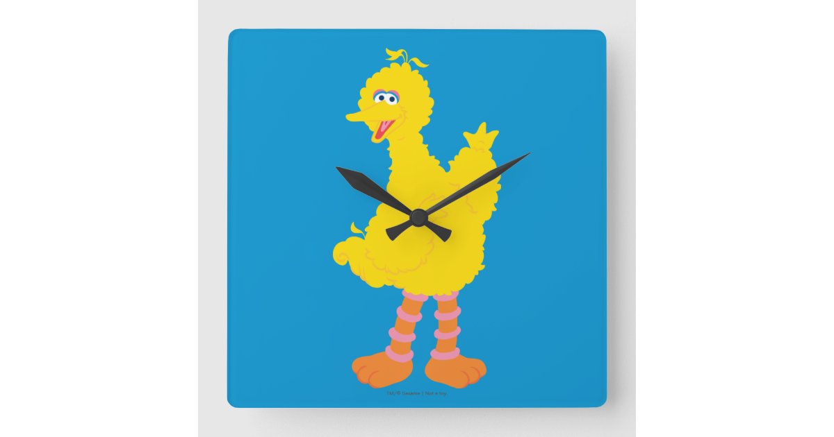 Big Bird Graphic Square Wall Clock | Zazzle