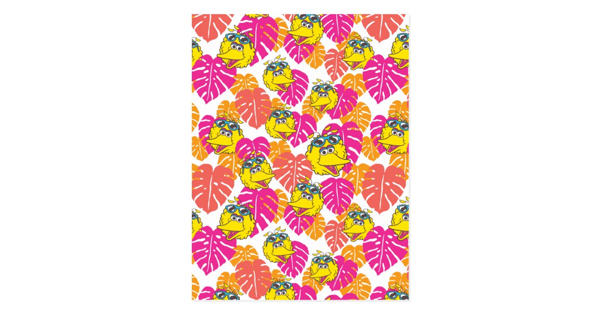 Big Bird | Tropical Pattern Postcard | Zazzle.com