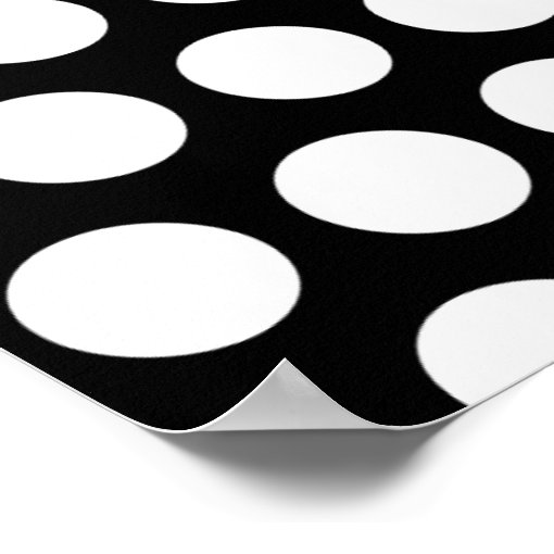 Big Black and White Polka Dots Poster | Zazzle