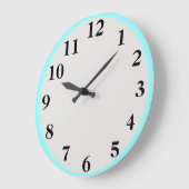 Big Black Numbers Large Clock | Zazzle