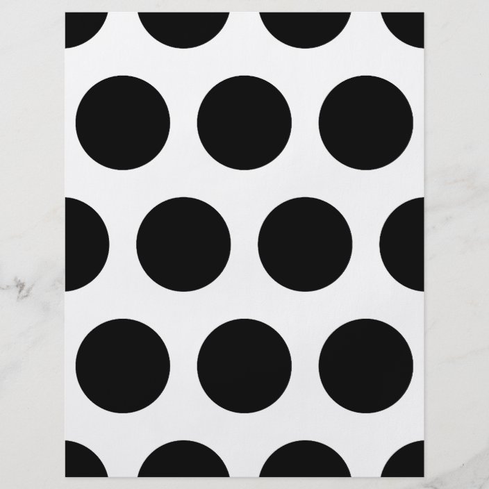 Big Black Polka Dots Flyer | Zazzle.com