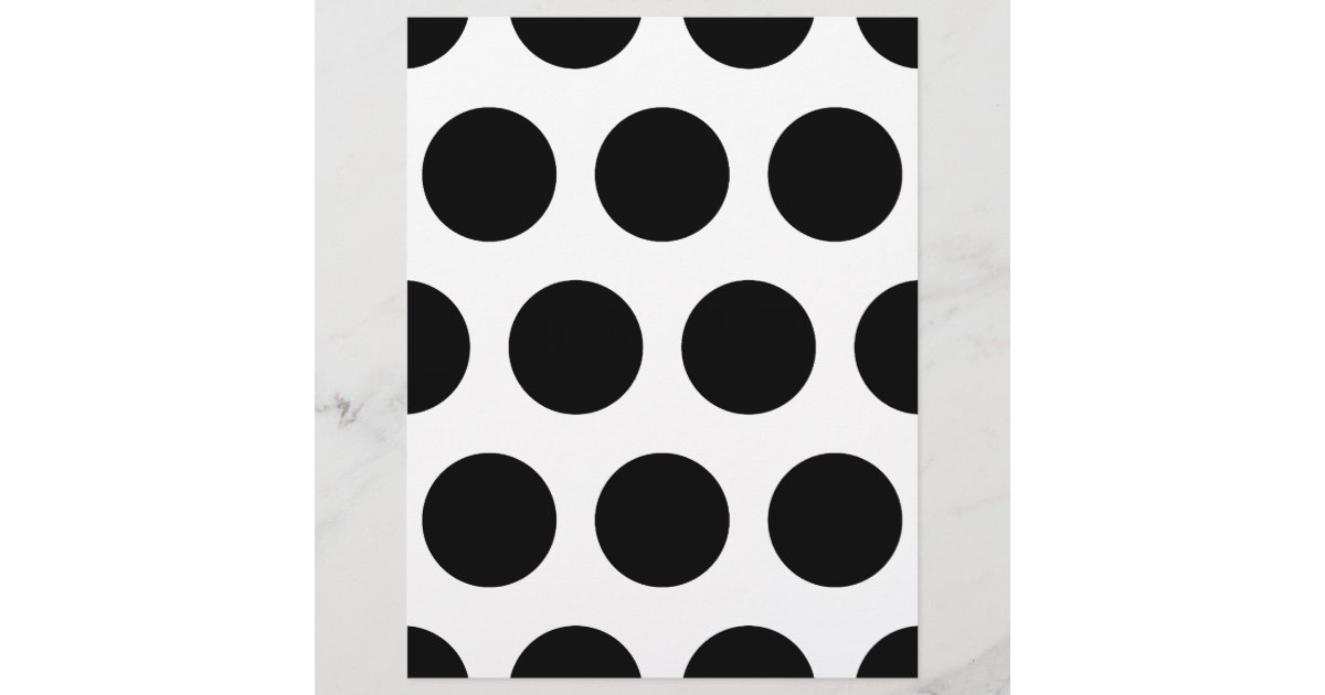 Big Black Polka Dots Flyer | Zazzle