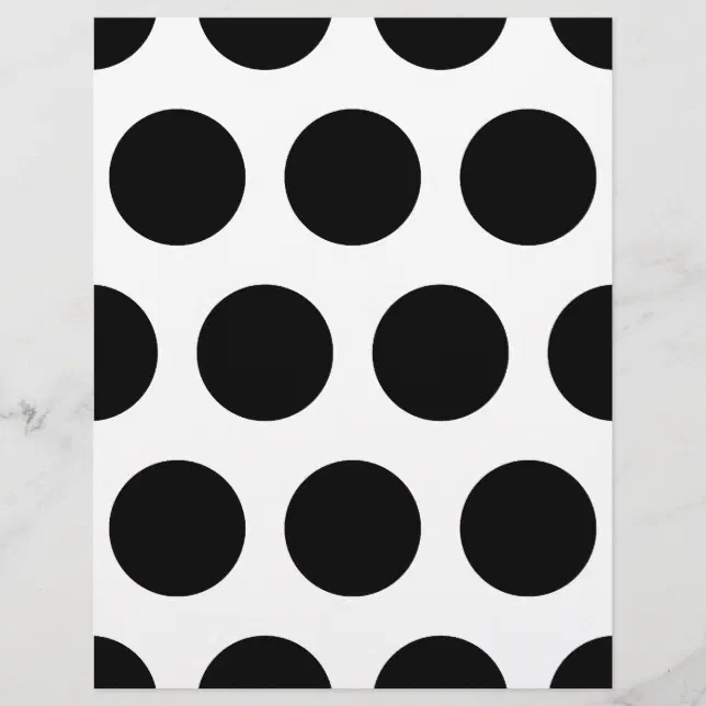Big Black Polka Dots Flyer | Zazzle