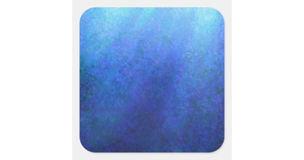 Big Blue Square Sticker | Zazzle