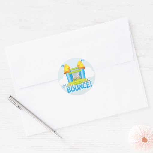 Big Bouncy Bounce House Birthday Seal Sticker | Zazzle
