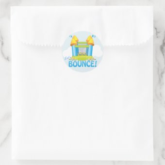 Big Bouncy Bounce House Birthday Seal Sticker | Zazzle