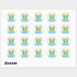Big Bouncy Bounce House Birthday Seal Sticker | Zazzle
