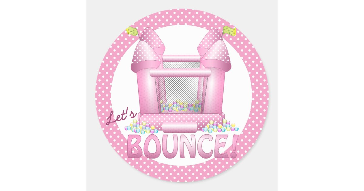 Big Bouncy Bounce House Birthday Seal Sticker | Zazzle