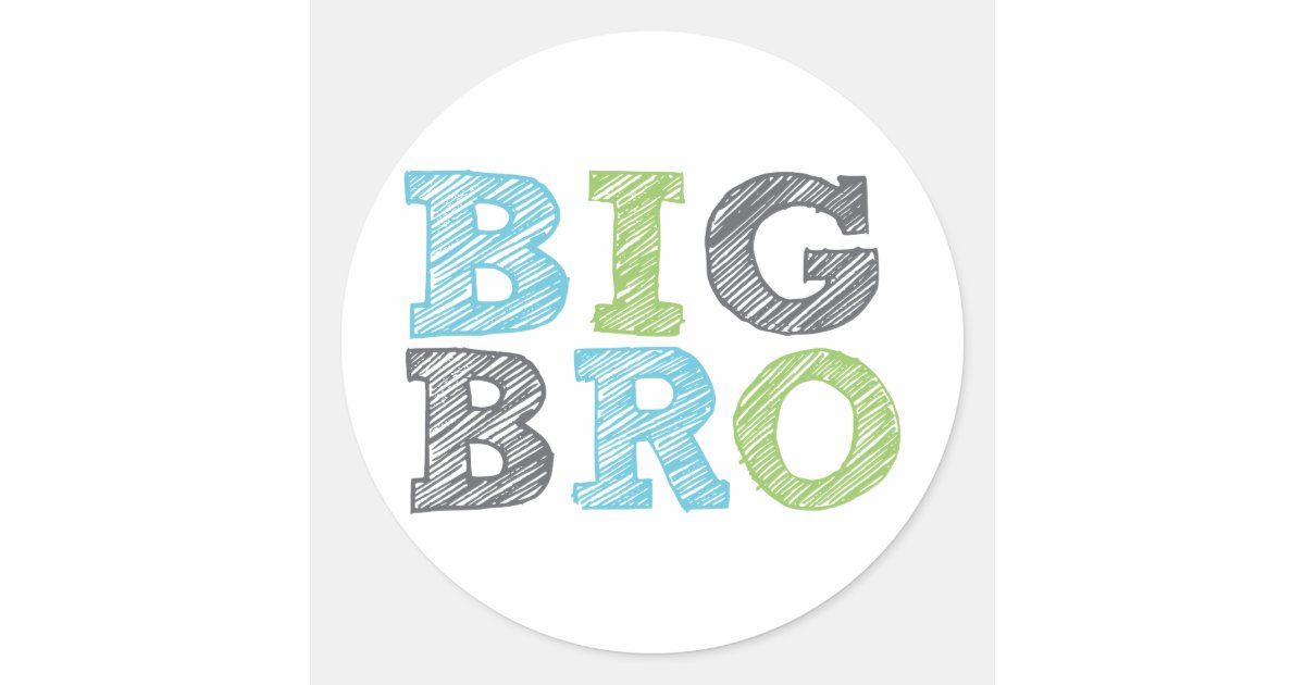 Big Bro Classic Round Sticker | Zazzle