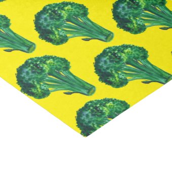 Big Broccoli Watercolor Yellow Gift Tissue Paper | Zazzle