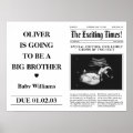 Big Brother Announcement Newspaper Fold Poster | Zazzle