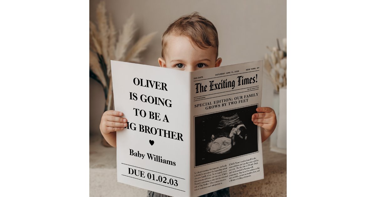 Big Brother Announcement Newspaper Fold Poster | Zazzle
