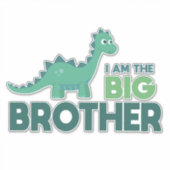 Big brother dinosaur kids boy family sticker | Zazzle