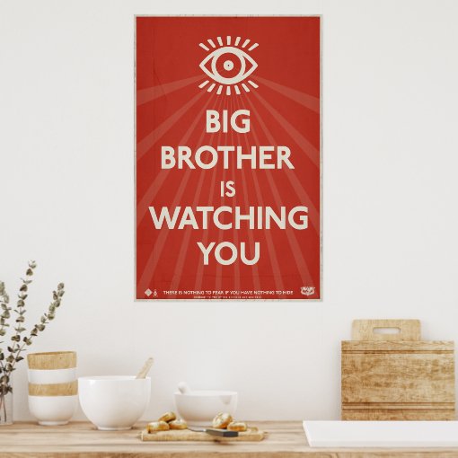 Big Brother is Watching You Propaganda Poster | Zazzle