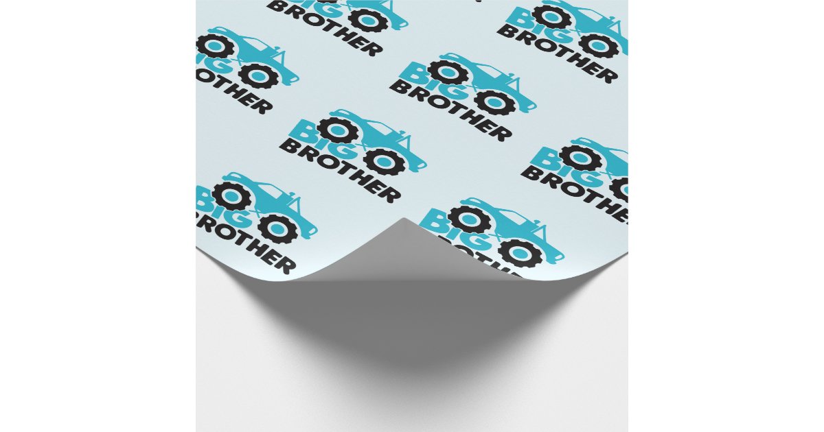 Big Brother Monster Truck Wrapping Paper | Zazzle