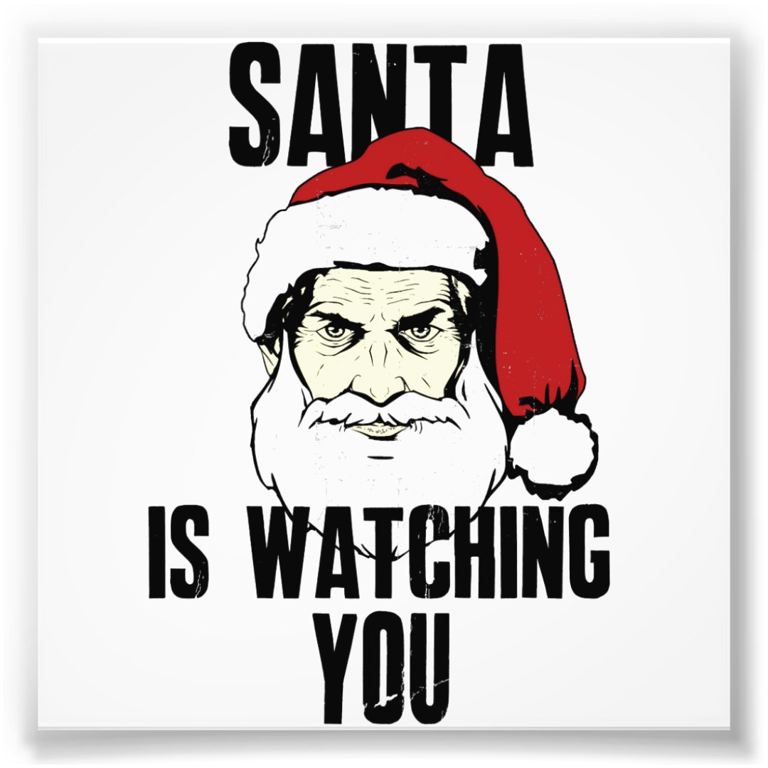 Big Brother Santa Claus Is Watching You Photo Print | Zazzle